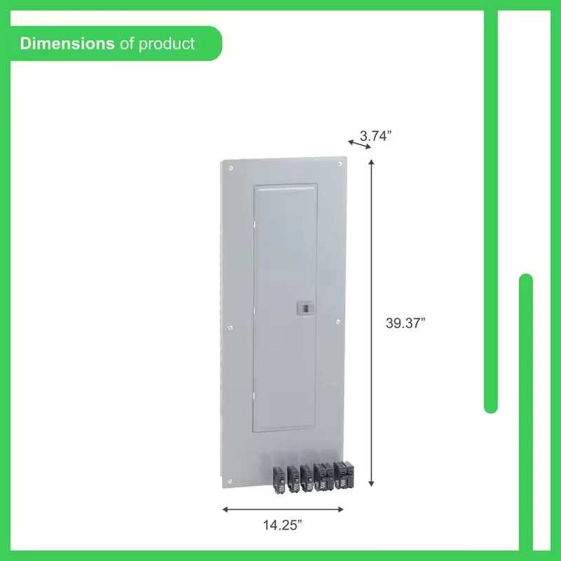 200 Amp 40-Space 80-Circuit Indoor Main Breaker Panel Box With Cover ...