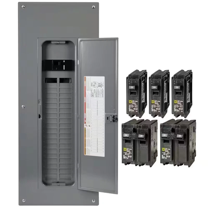 200 Amp 40-Space 80-Circuit Indoor Main Breaker Panel Box With Cover ...