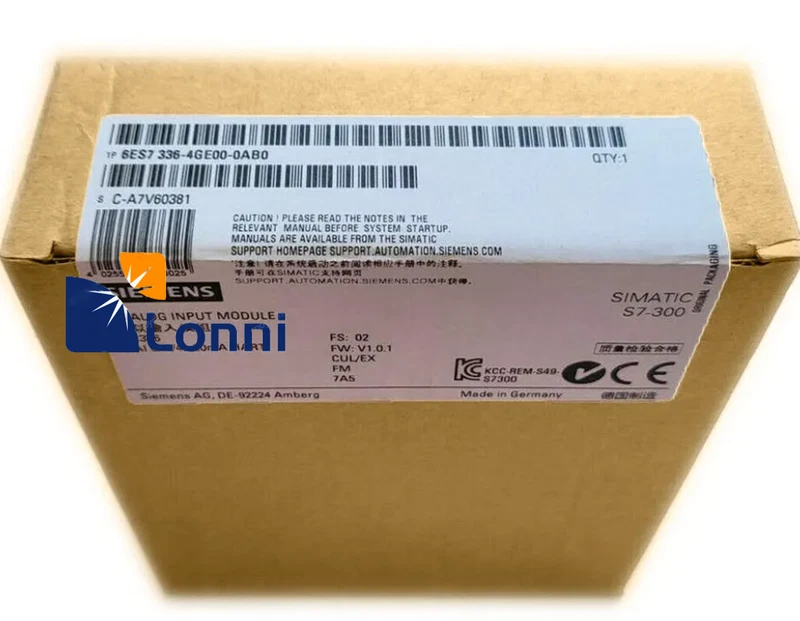 6ES7336-4GE00-0AB0 6ES7 336-4GE00-0AB0 New Siemens SIMATIC S7 Analog ...