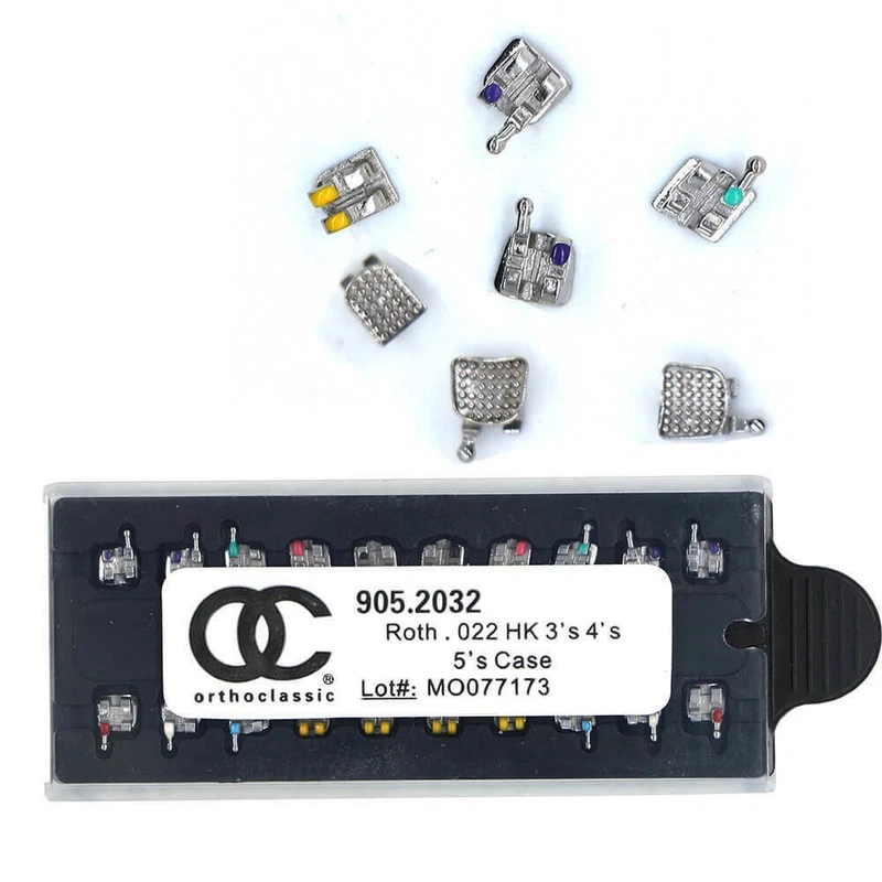 100kits Dental Orthodontic OC Metal Brackets MIM Braces Mini Roth 022 ...