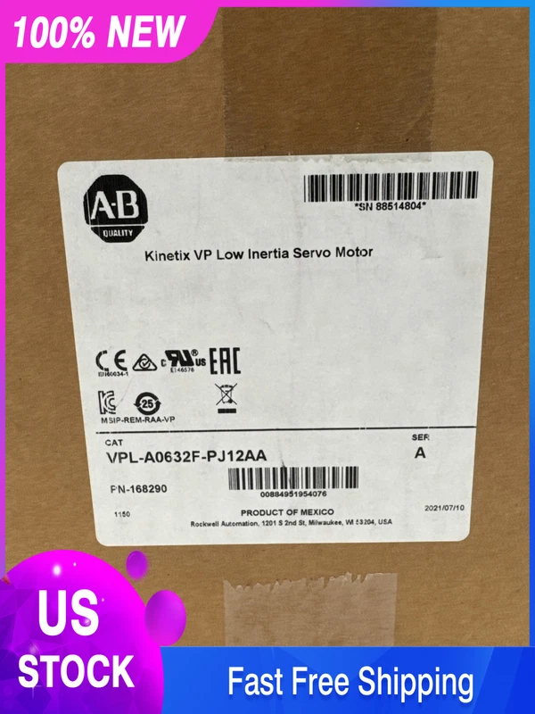Allen Bradley VPL-A0632F-PJ12AA VP Low Inertia Servo Motor - New In Box ...